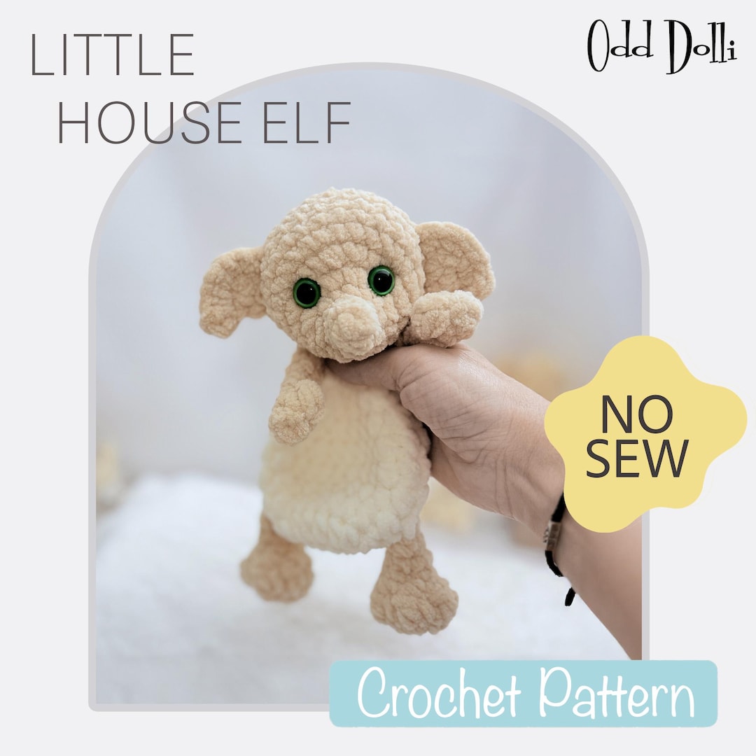 No Sew English PDF Crochet Pattern Bulky and Quick Plush Mini House Elf ...