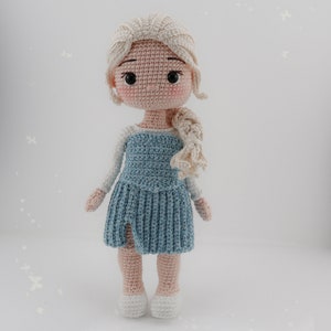 English PDF Crochet Pattern Queen Elsa Instant Download Princess Doll ...