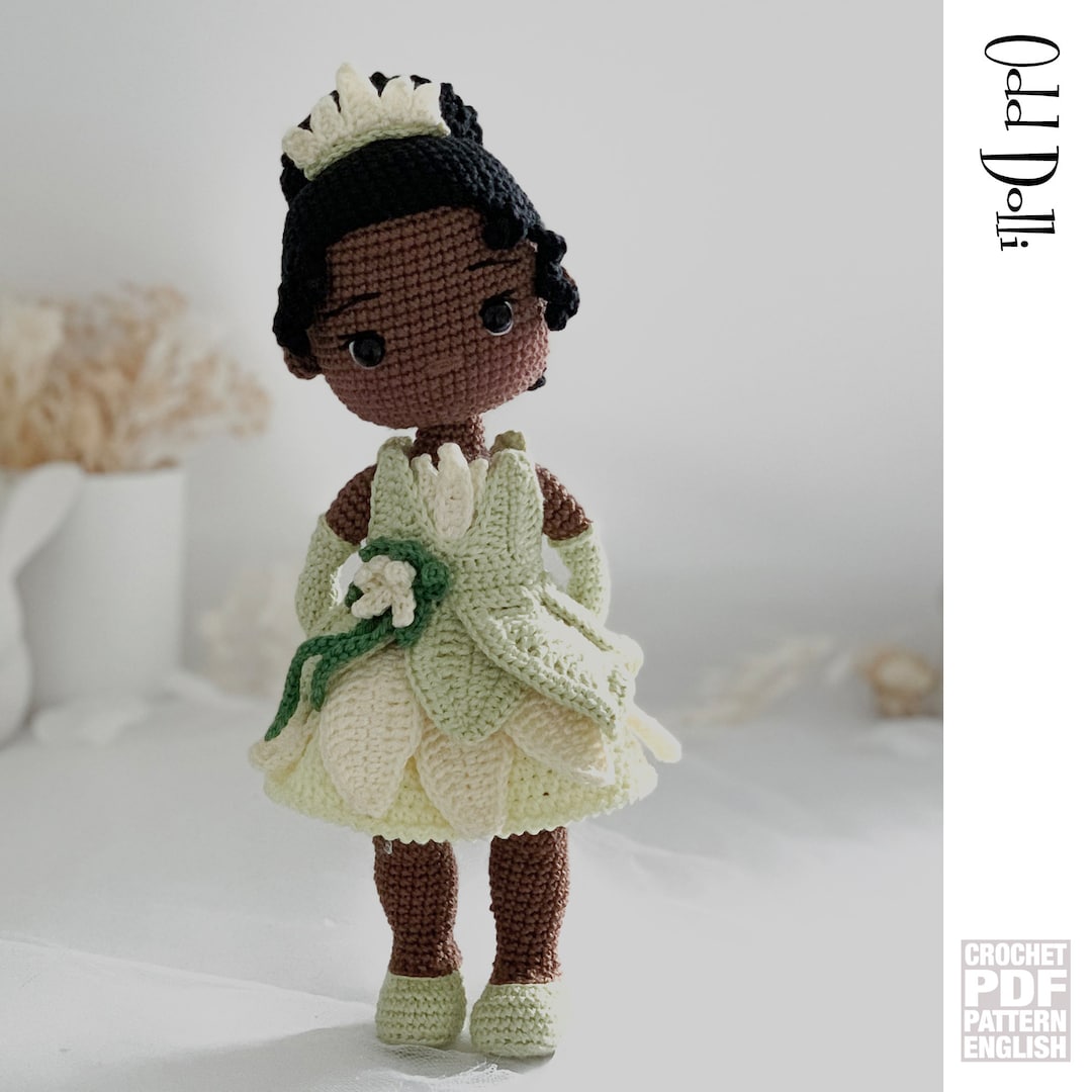 English PDF Crochet Pattern Princess Tiana Instant Download Princess ...