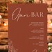 Large Editable Open Bar Sign for Burnt Orange Wedding, Outdoor Bar Sign ...