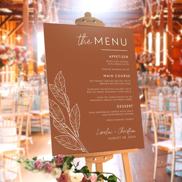 Wedding Menu Signs - Etsy