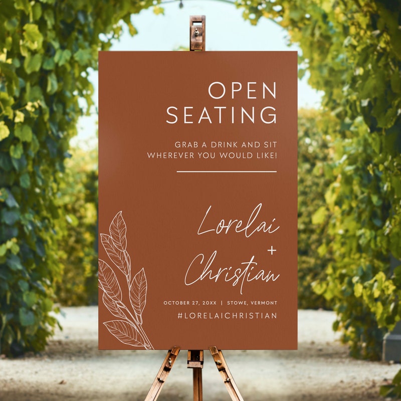 Open Seating Sign - Etsy