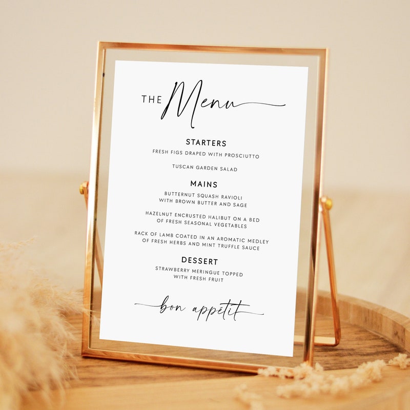 Table Top Menu Frame - Etsy