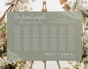 Golf Wedding Seating Chart Sign Golf Courses Party (Instant Download ...