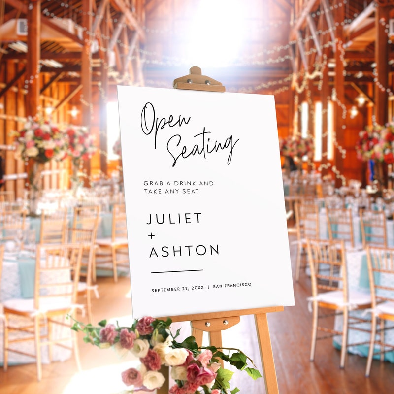 Open Seating Sign - Etsy