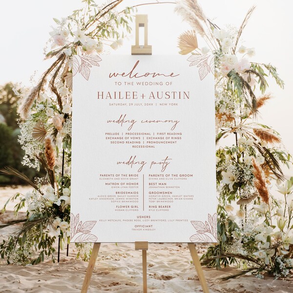 Wedding Program Sign - Etsy