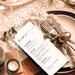 4x9 Minimalist Wedding Menu and Drinks Menu Card Printable Template ...