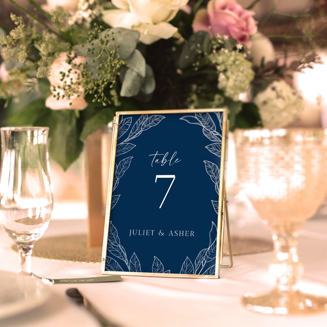 Rustic Blue Wedding Table Number Cards Signs Templates, Fairytale Blue ...