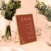 Small Burnt Orange Wedding Bar Menu Sign Printable Template, Modern Bar ...