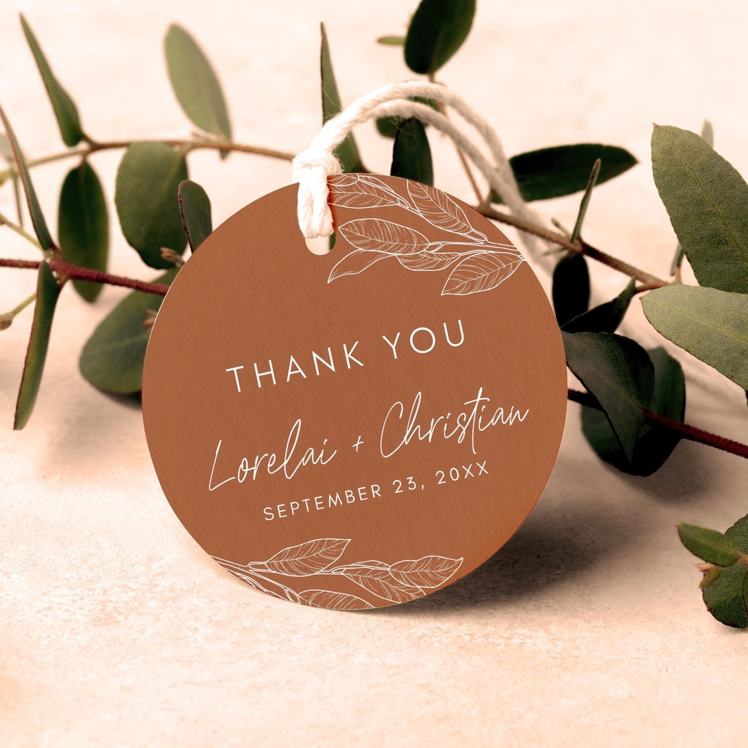 Boho Desert Wedding Round Thank You Favor Tags 2x2 Inch Gift Bag Favor ...