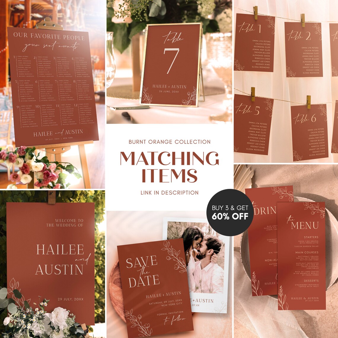 Large Editable Open Bar Sign for Burnt Orange Wedding, Outdoor Bar Sign ...