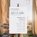 Order of Wedding Day Events Sign Template Minimalist Wedding Timeline ...