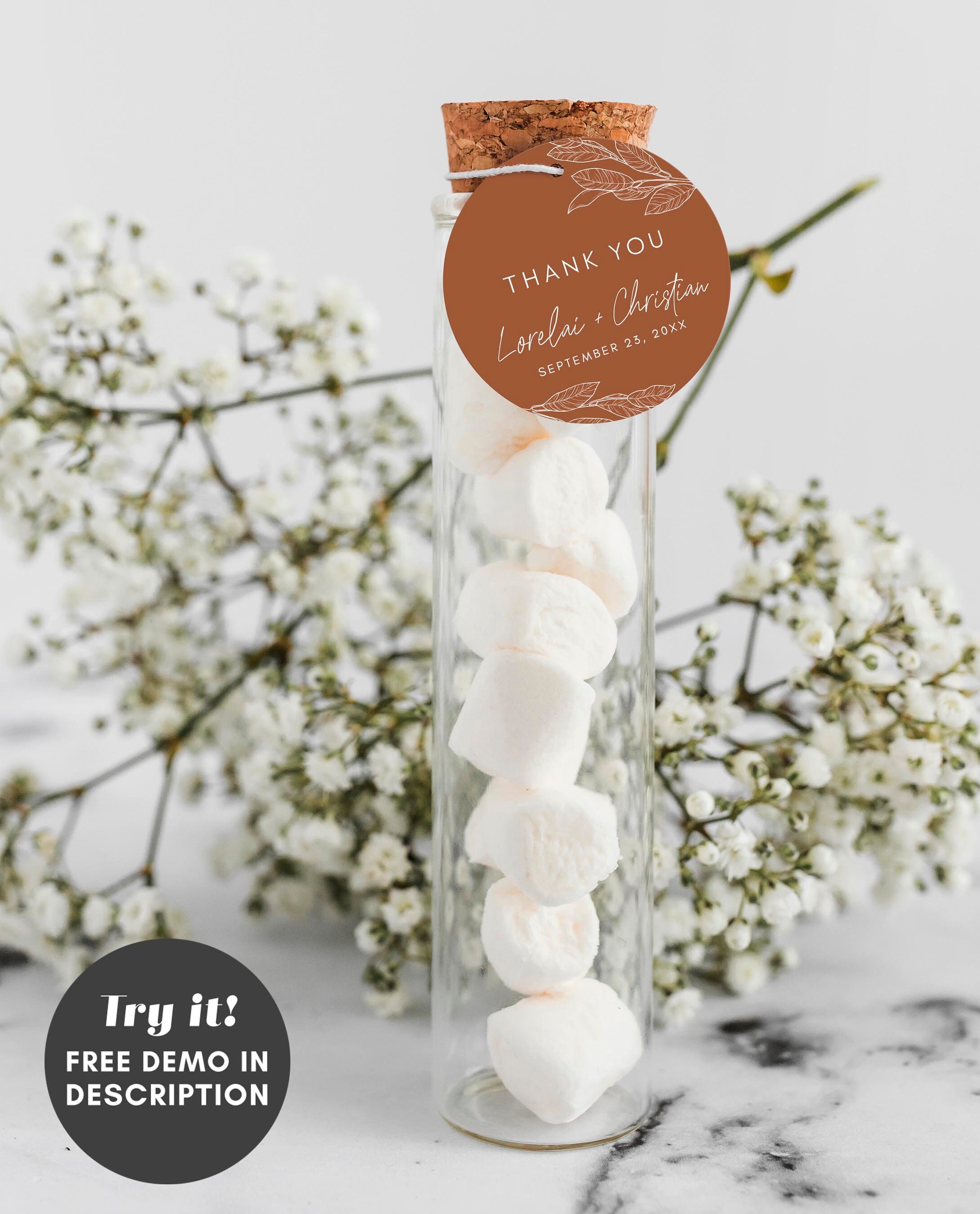 Boho Desert Wedding Round Thank You Favor Tags 2x2 Inch Gift Bag Favor ...