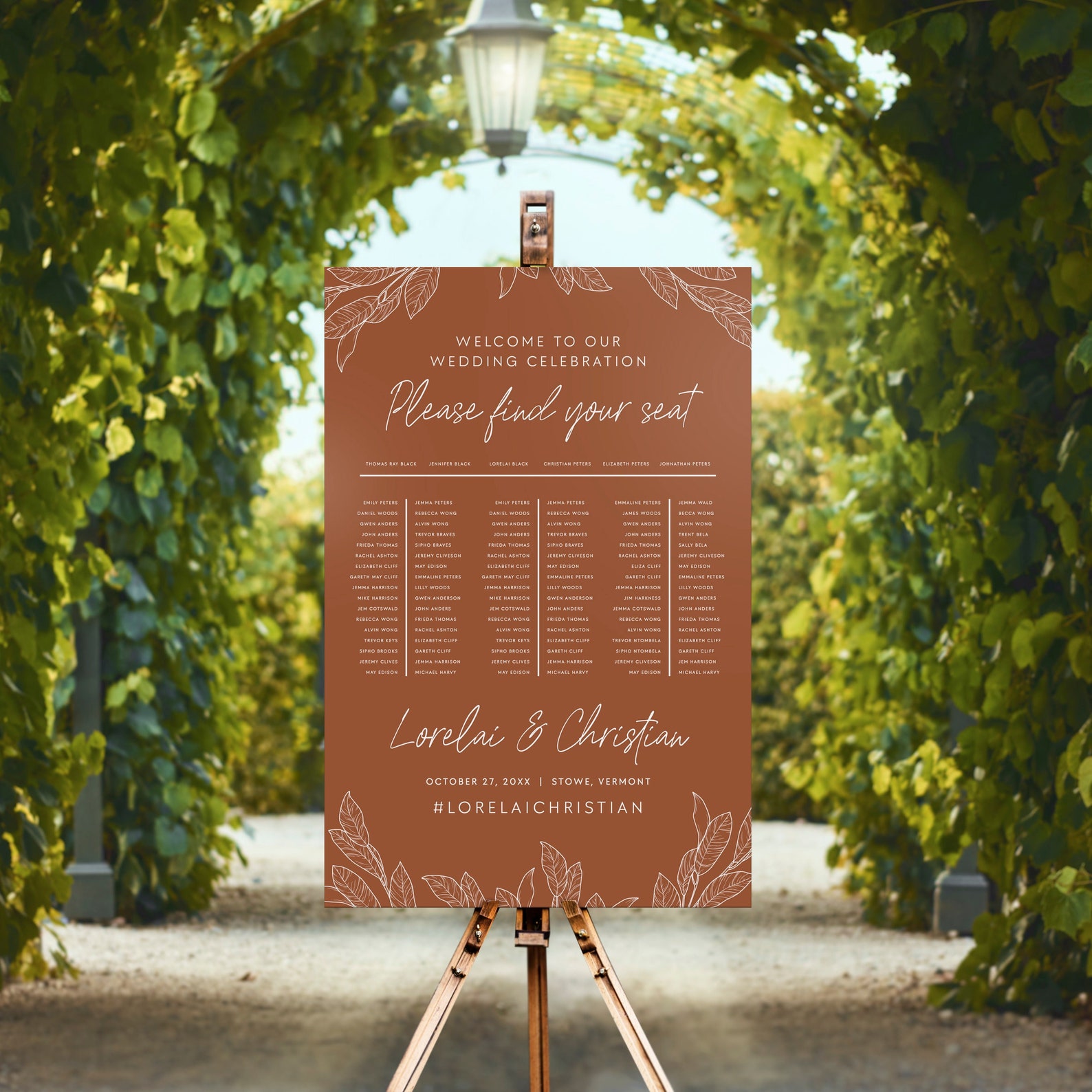 Rustic Fairytale Banquet Table Seating Chart Plan Sign, Boho Desert ...