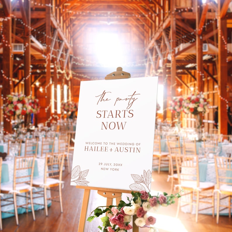 24x36 Inch Modern Wedding Welcome Sign Template, Editable Simple ...