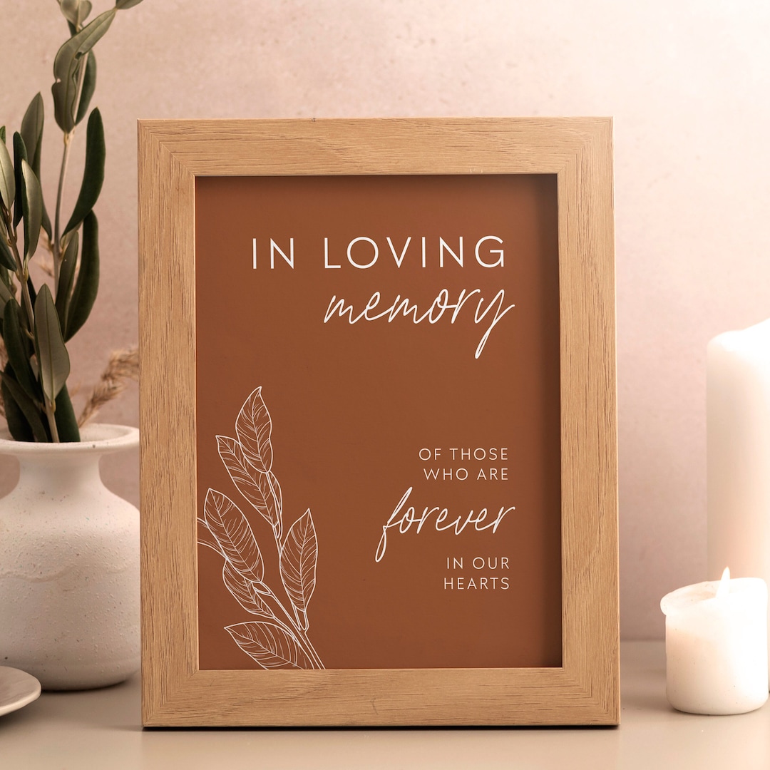 Desert Wedding Memorial Sign Editable Template, in Loving Memory Sign ...