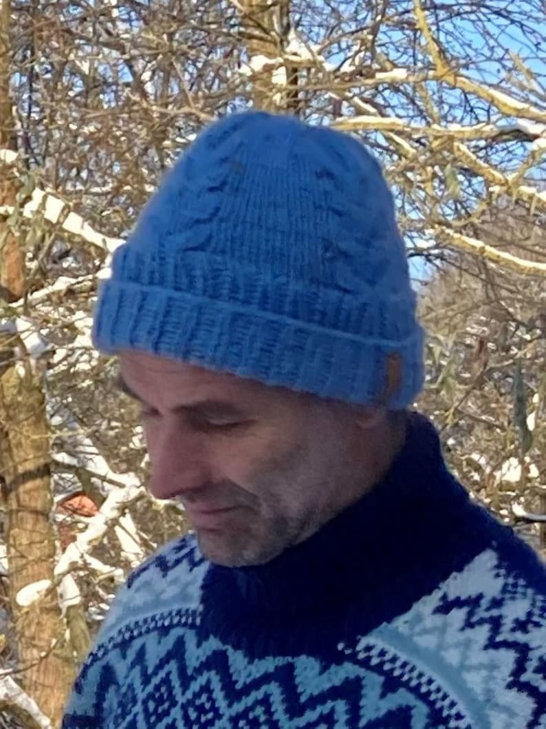 Instrucciones de tejido: Gorro de hombre "SIMA" | azul | para ...