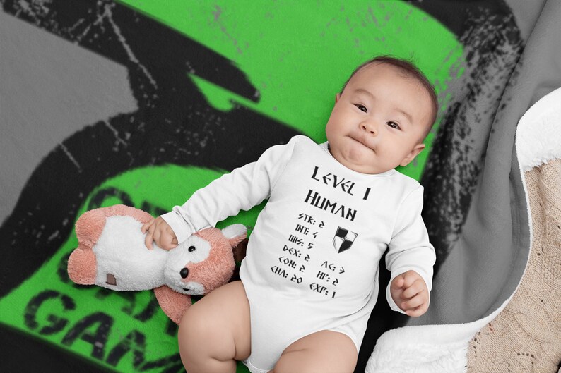Level 1 Human Baby Onesie Dungeon Master Gift Dungeon Master Gifts ...