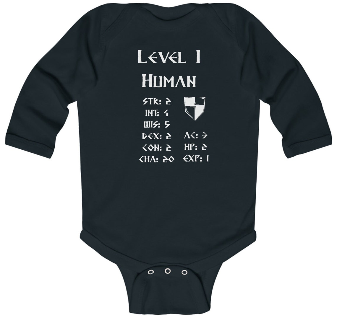 Level 1 Human Baby Onesie Dungeon Master Gift Dungeon Master Gifts ...