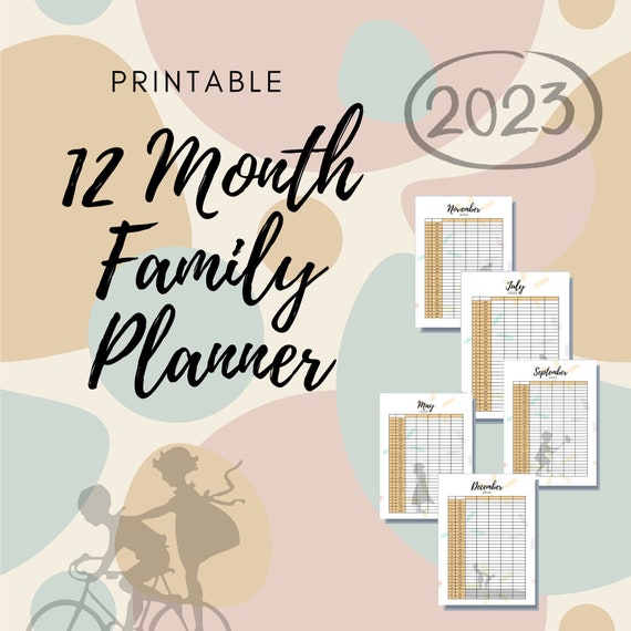 2023 Printable Family Monthly Planner/calendar 5 Columns - Etsy