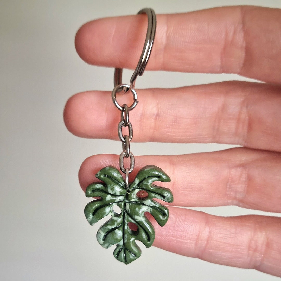 Monstera Leaf Keyring, Plant Lover Gifts, Cheese Plant Jewellery ...