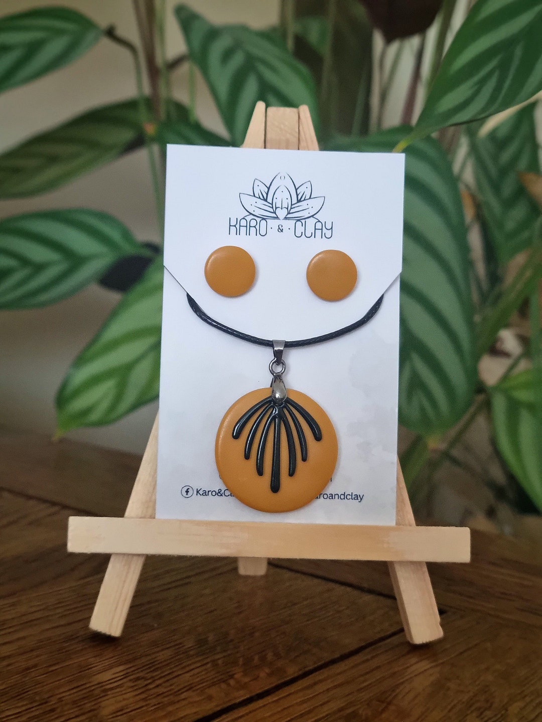 Yellow Jewellery Set, Necklace and Pendant Set, Clay Jewelry Set ...