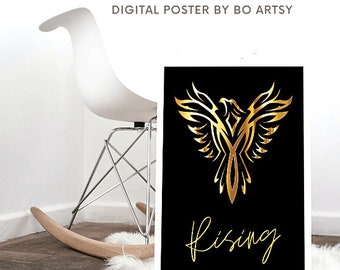 Phoenix Rising Poster - Etsy