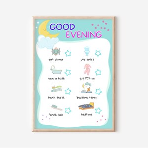 Kids Morning and Evening Routine Daily Planner Checklist Printable ...