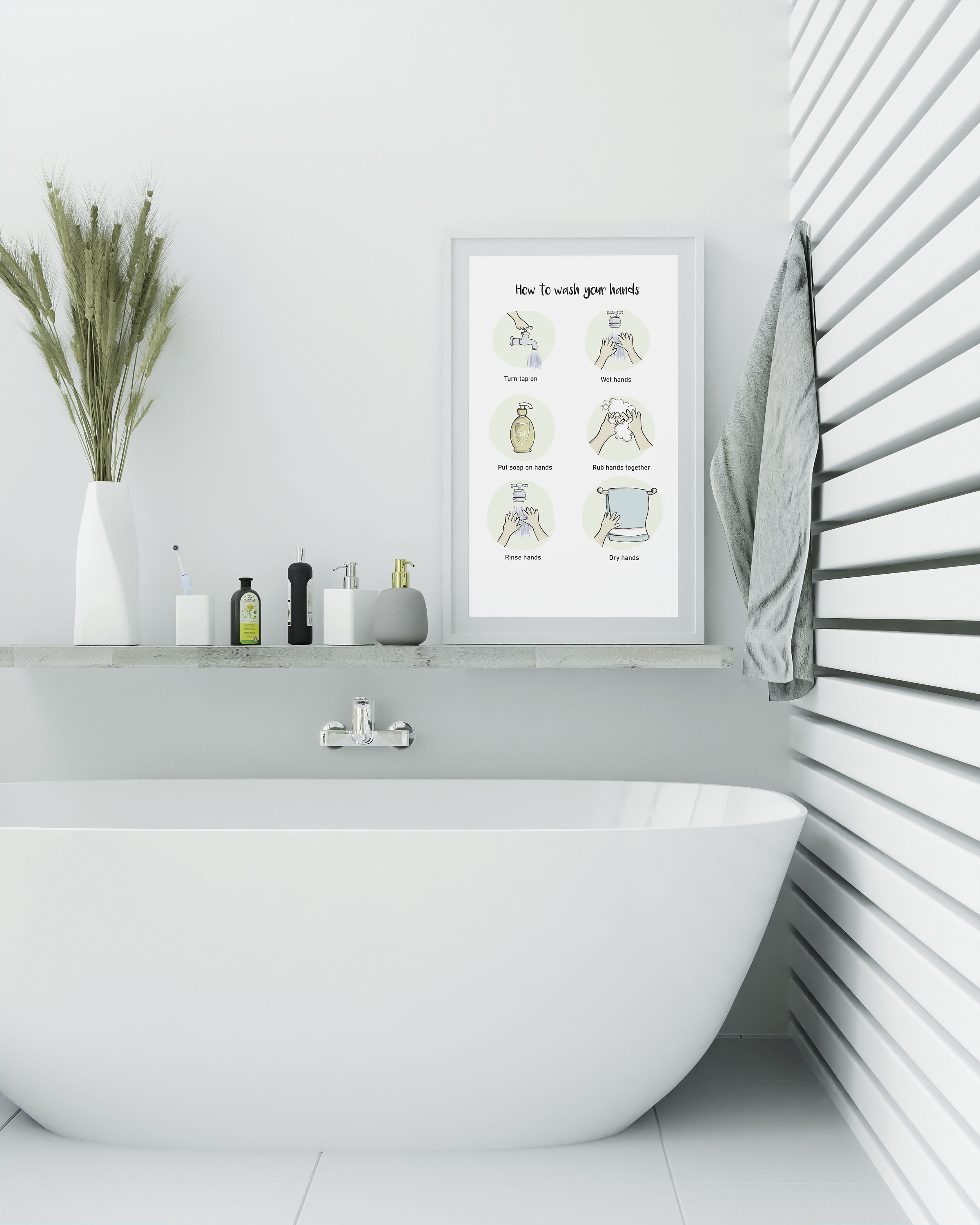 How to Wash Hands Instructions Kids Visual Support Communication Aid ...