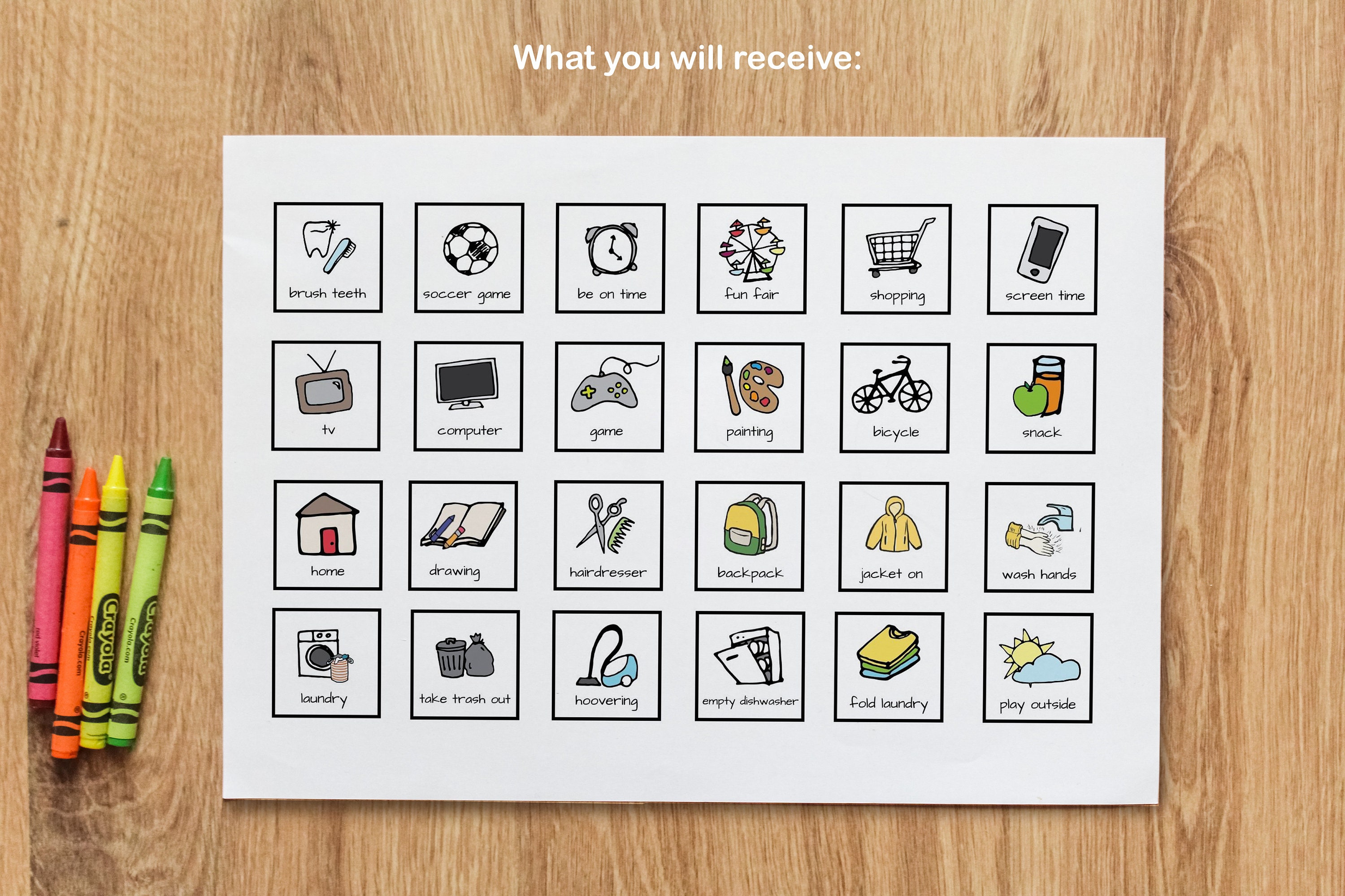 Daily Routine Chart for Kids Daily Planner Schedule Chore Checklist ...
