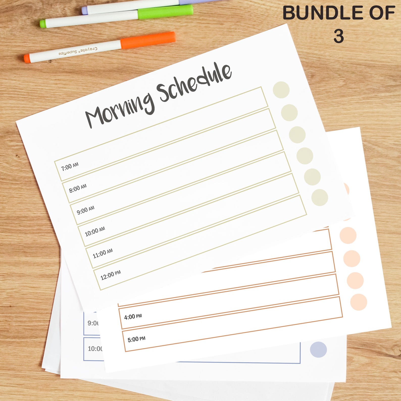 Morning Afternoon Evening Kids Schedule Planner Chart, Kids Daily ...