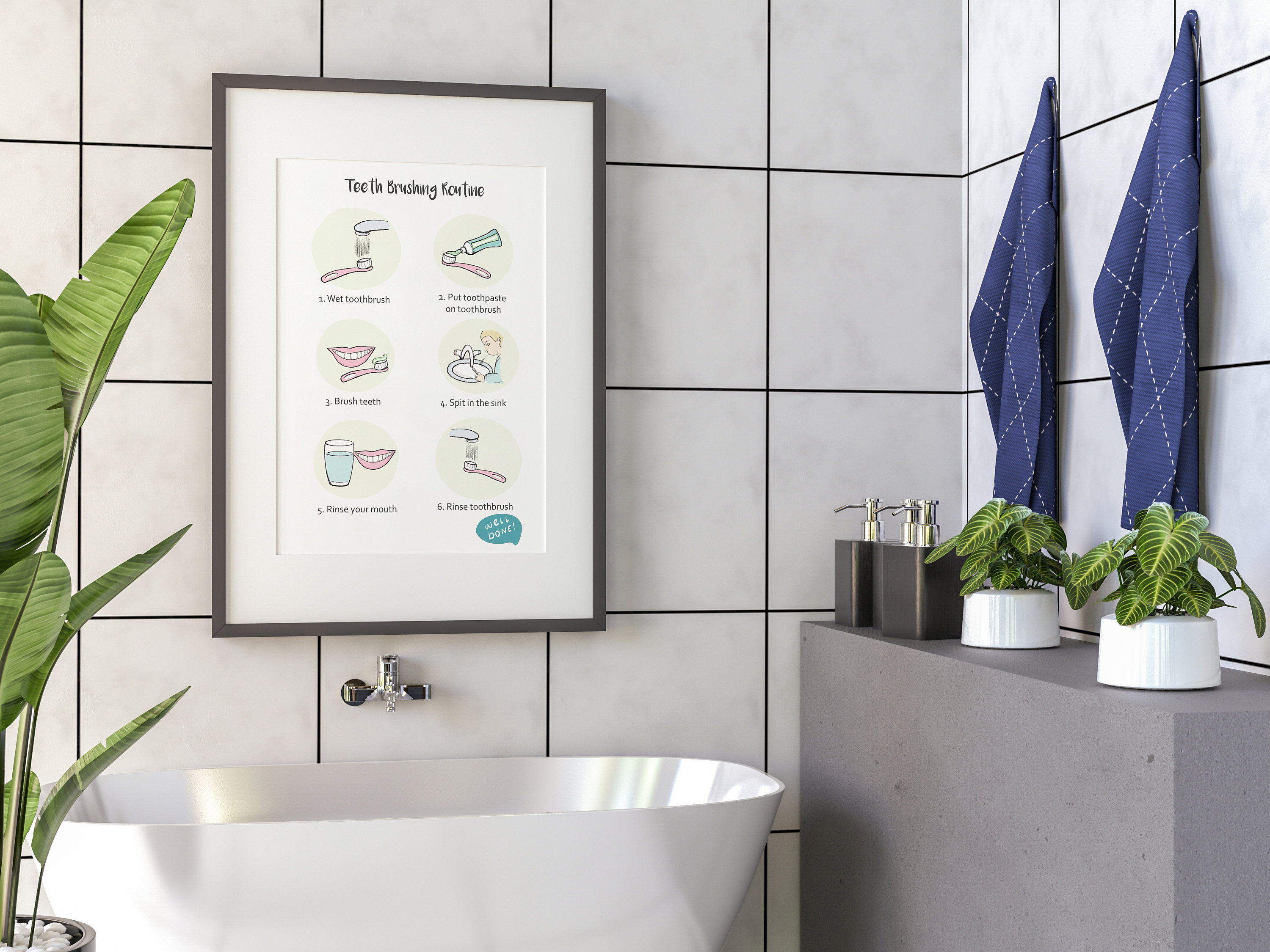 Brushing Teeth Instructions Kids Visual Support Communication Aid ...