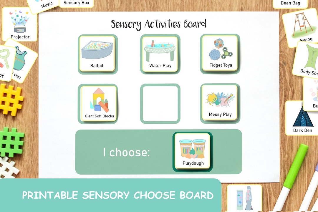 Sensory Activity Choose Board ASN Visual Communication Aid Printable ...