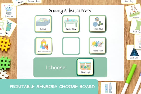 Sensory Activity Choose Board ASN Visual Communication Aid - Etsy
