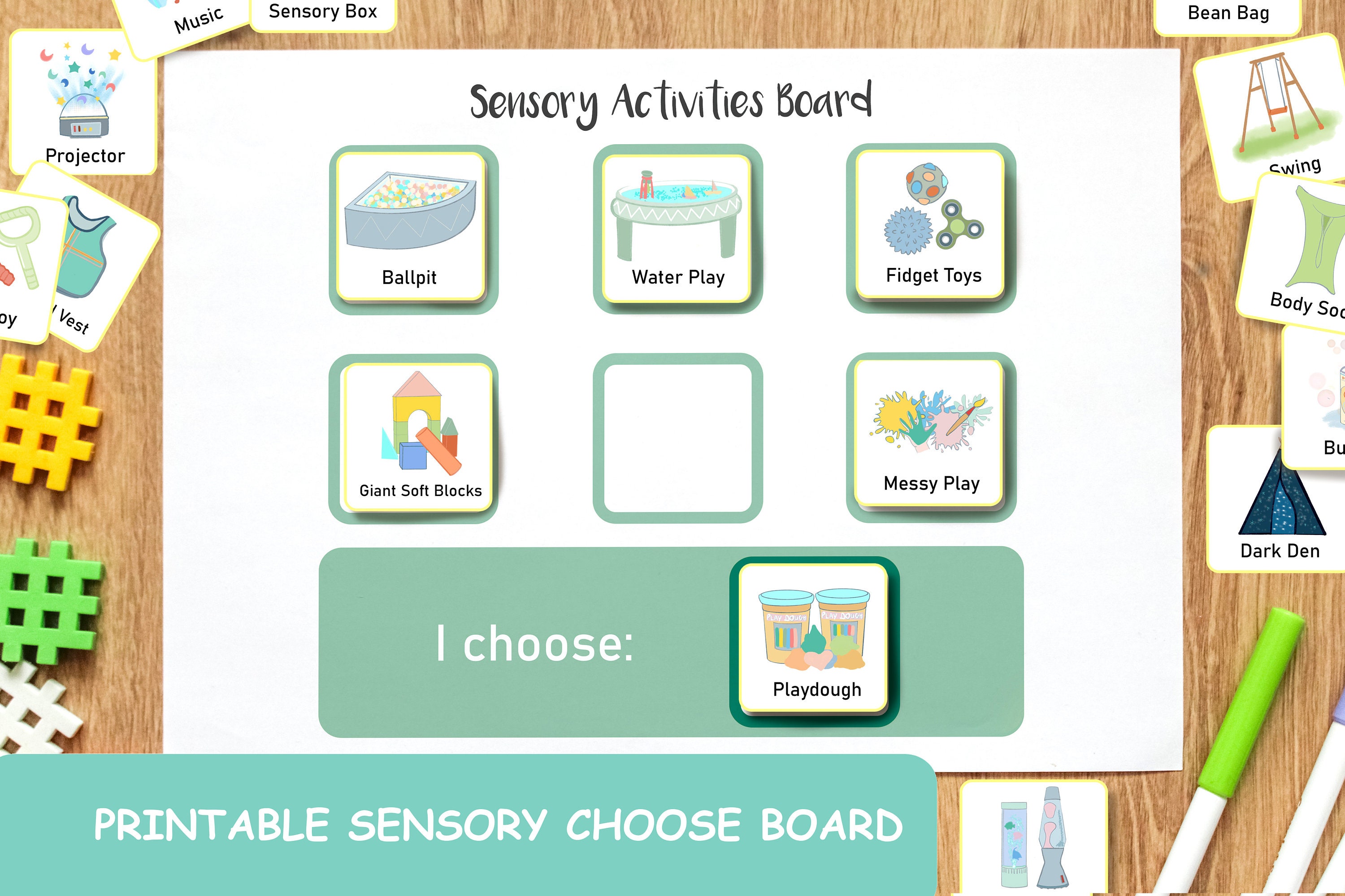 Sensory Activity Choose Board ASN Visual Communication Aid Printable ...
