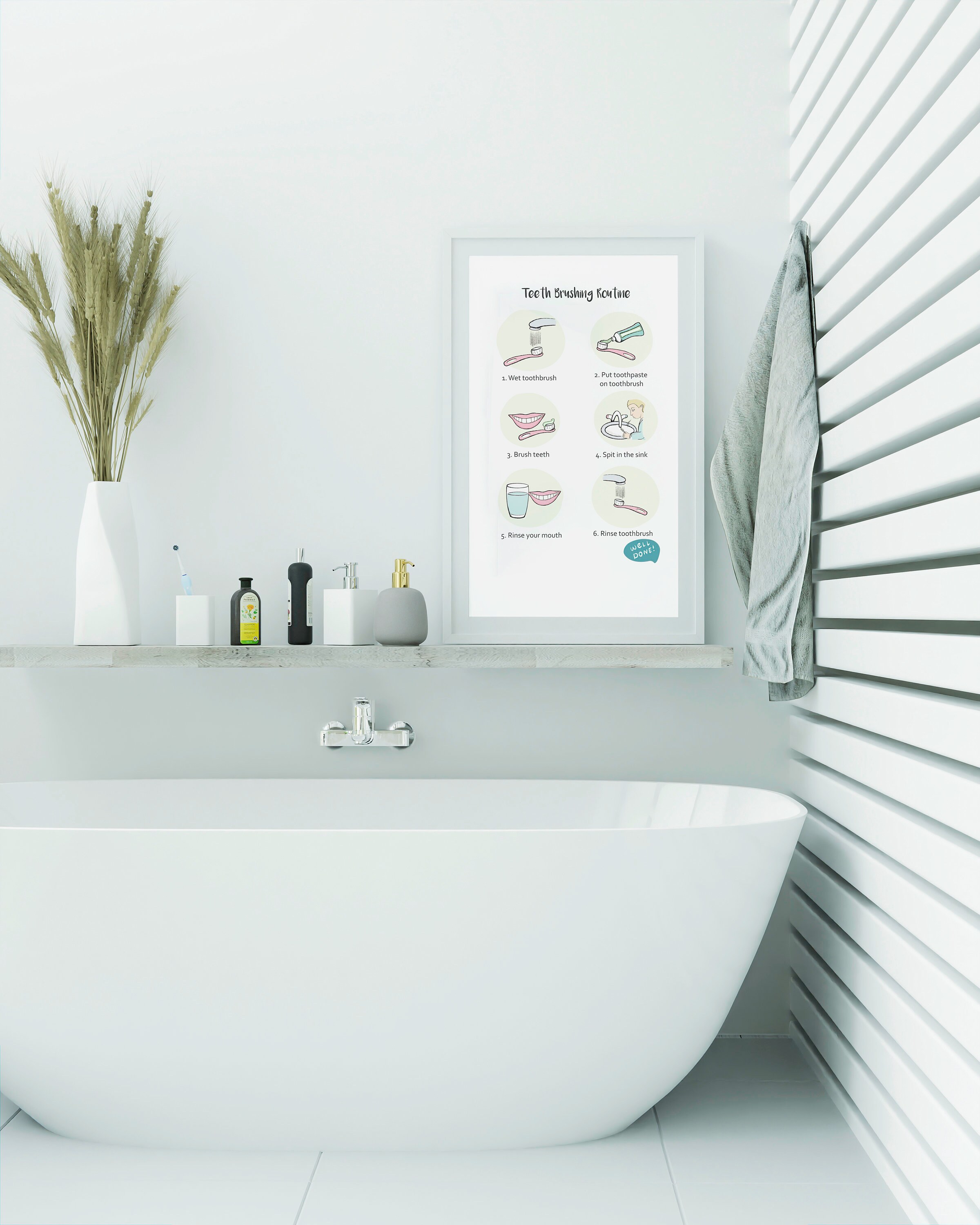 Brushing Teeth Instructions Kids Visual Support Communication Aid ...