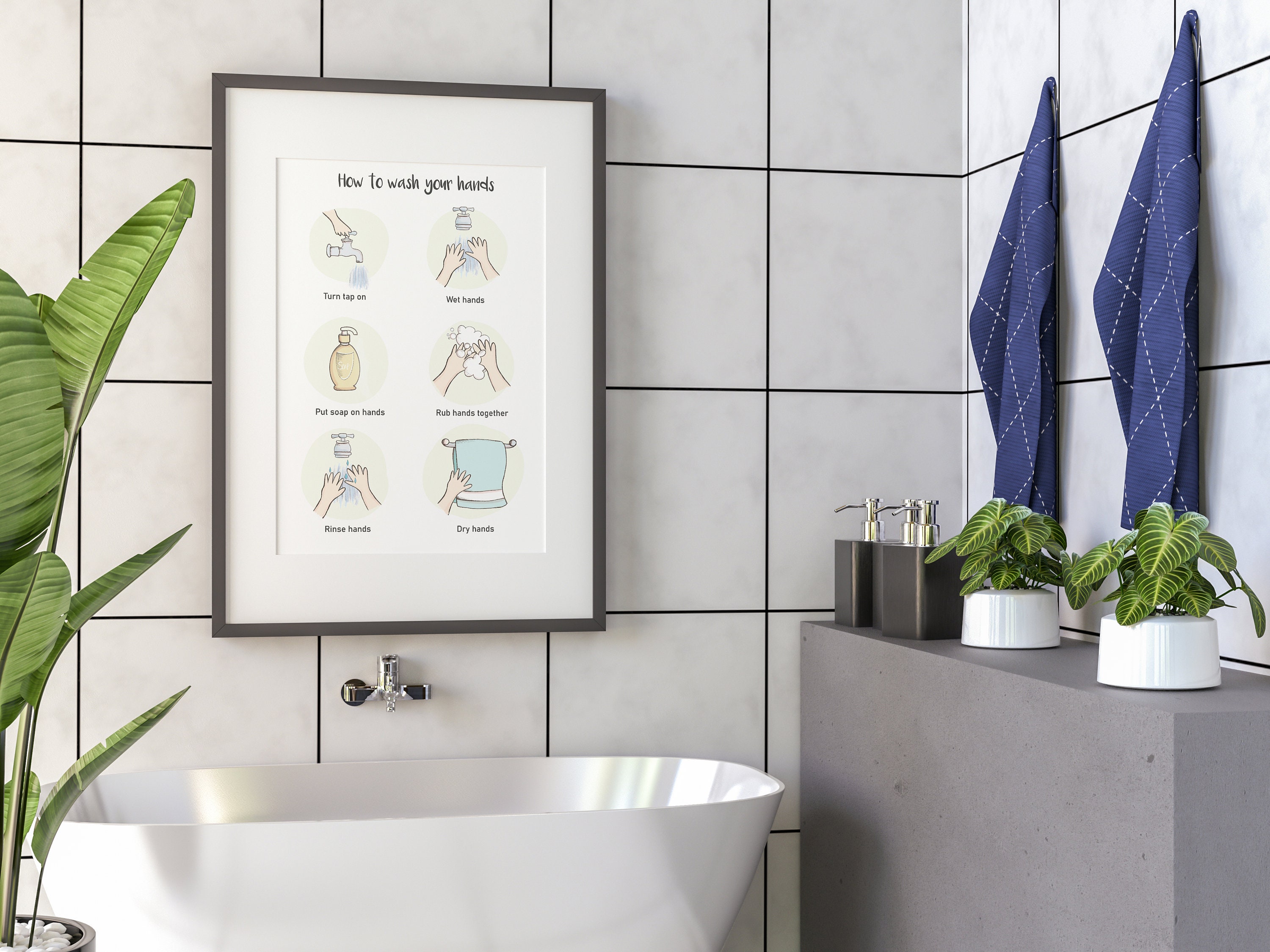 How to Wash Hands Instructions Kids Visual Support Communication Aid ...