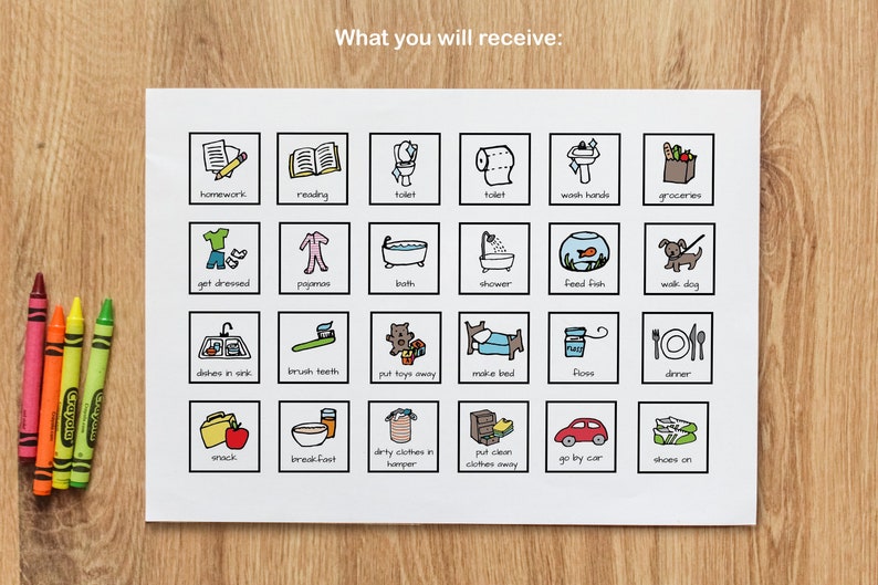 Daily Routine Chart for Kids Daily Planner Schedule Chore Checklist ...