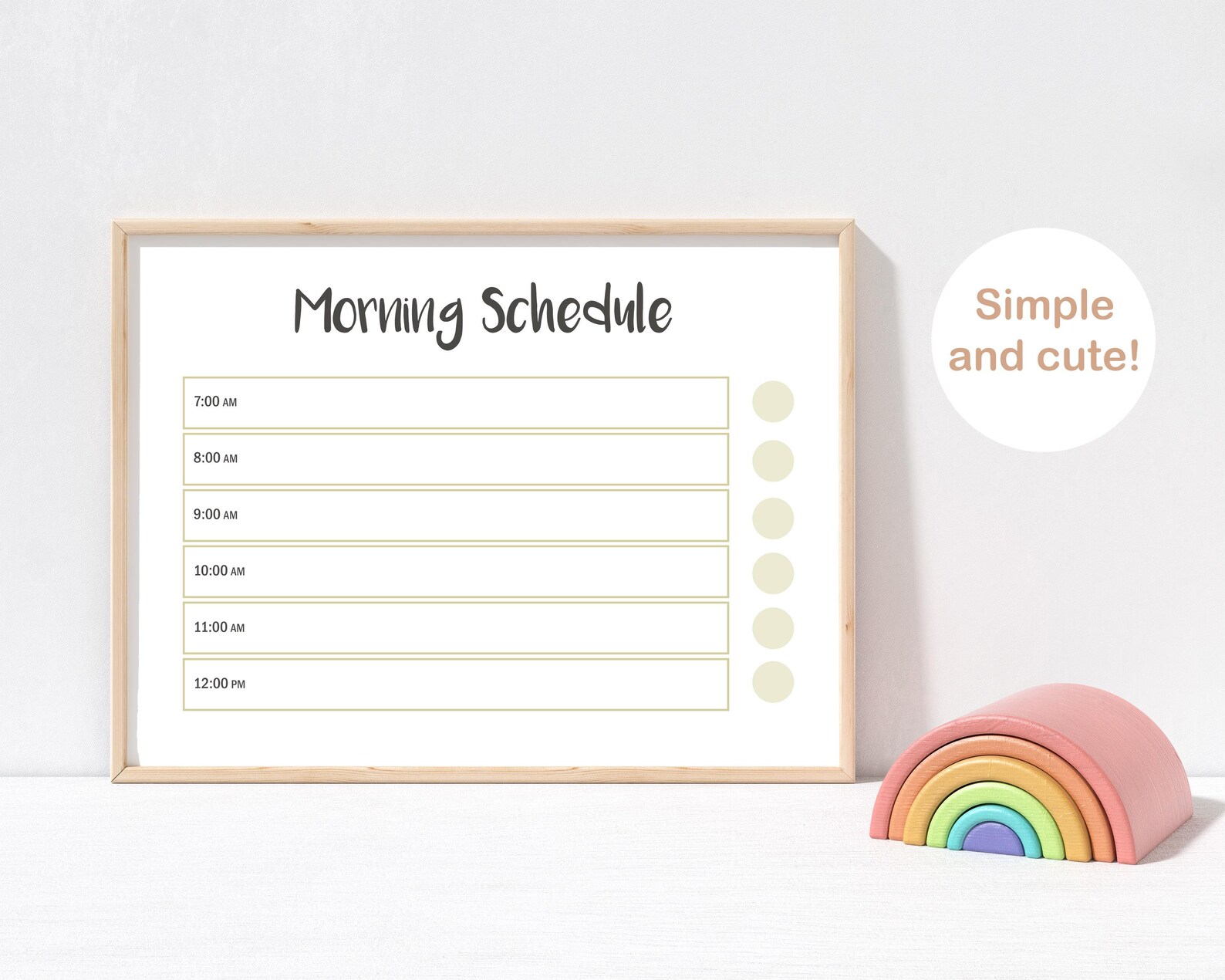 Morning Afternoon Evening Kids Schedule Planner Chart, Kids Daily ...