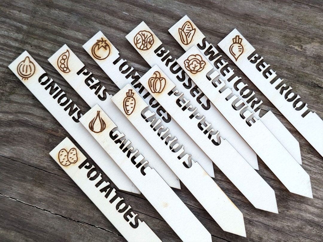 Wooden Plant Labels for Vegetable Growers Gardeners and Plant Lovers ...