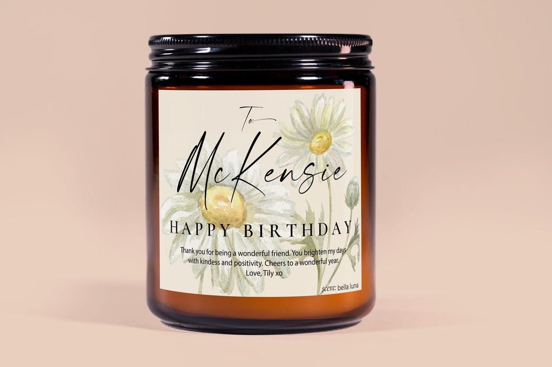 Personalized Birthday Candle - Any Age Candle - Birthday Gift Box ...