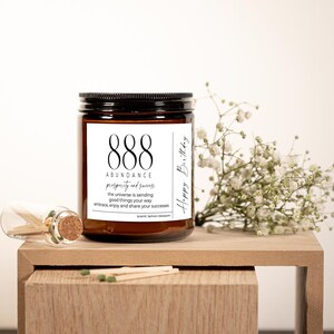 888 Angel Number Candle Personalized Numerology Gift Candle Spa Box ...