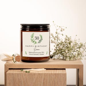 Personalized Birthday Candle - Any Age Candle - Birthday Gift - 21st ...