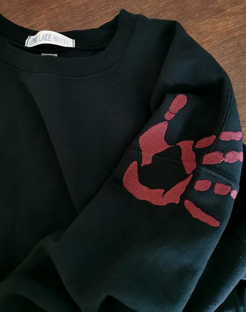 Castiel's Handprint - Embroidered Crewneck - Sweatshirt - Dean ...