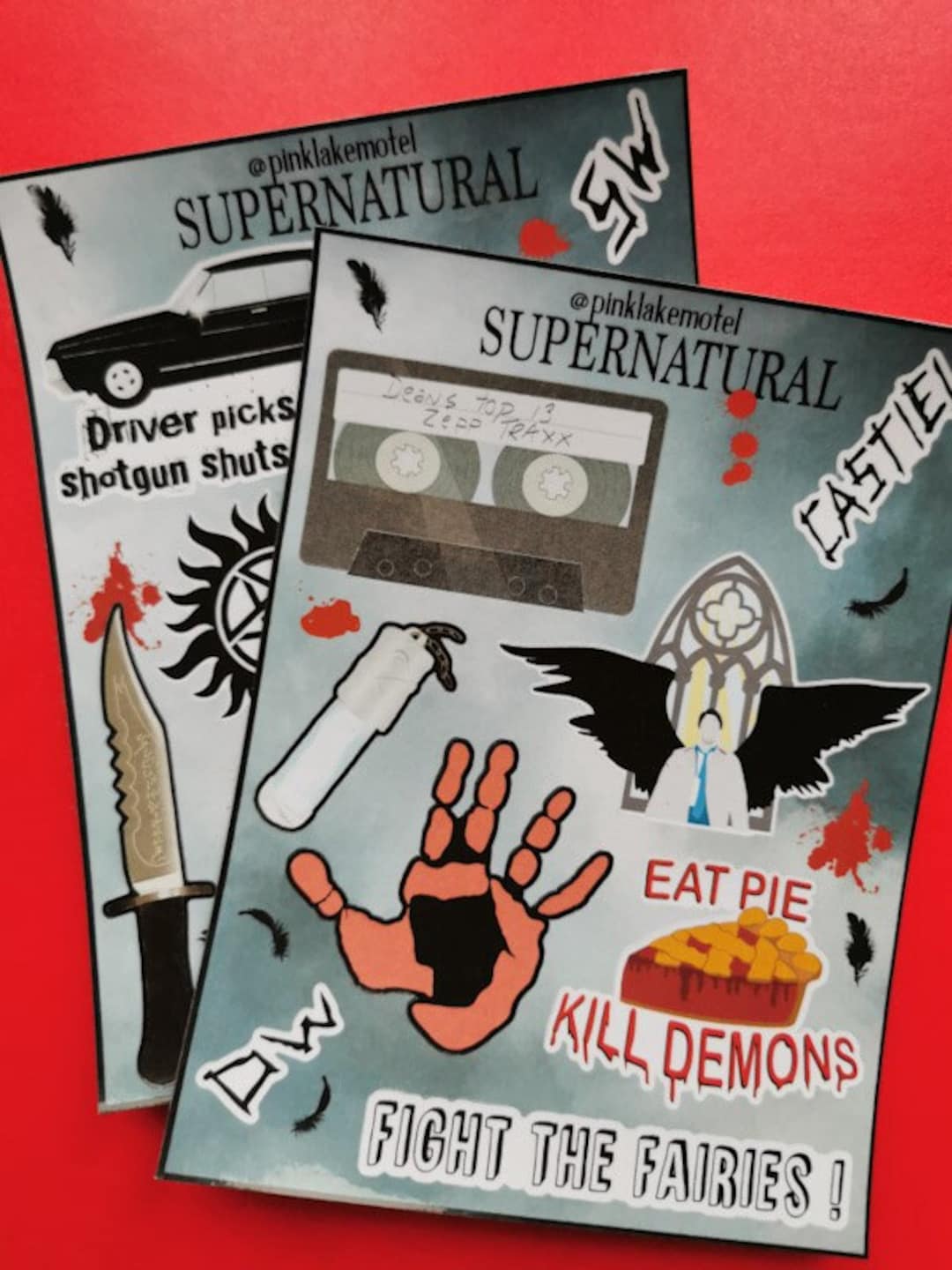 Supernatural - Sticker Sheets - Dean Winchester Castiel Sam Winchester ...