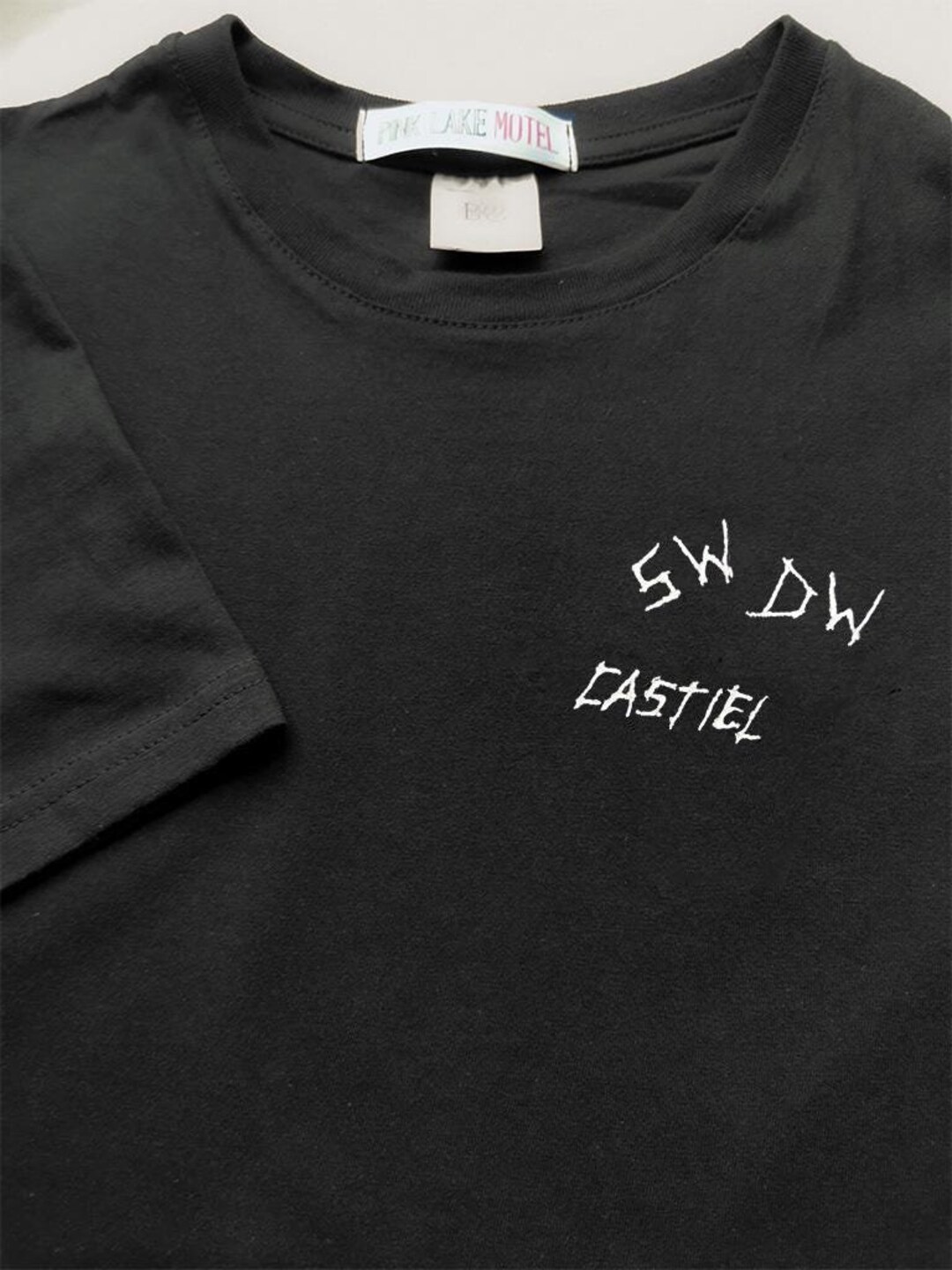 Initials Carvings Dw Castiel Jack Sw Supernatural Embroidered T-shirt ...