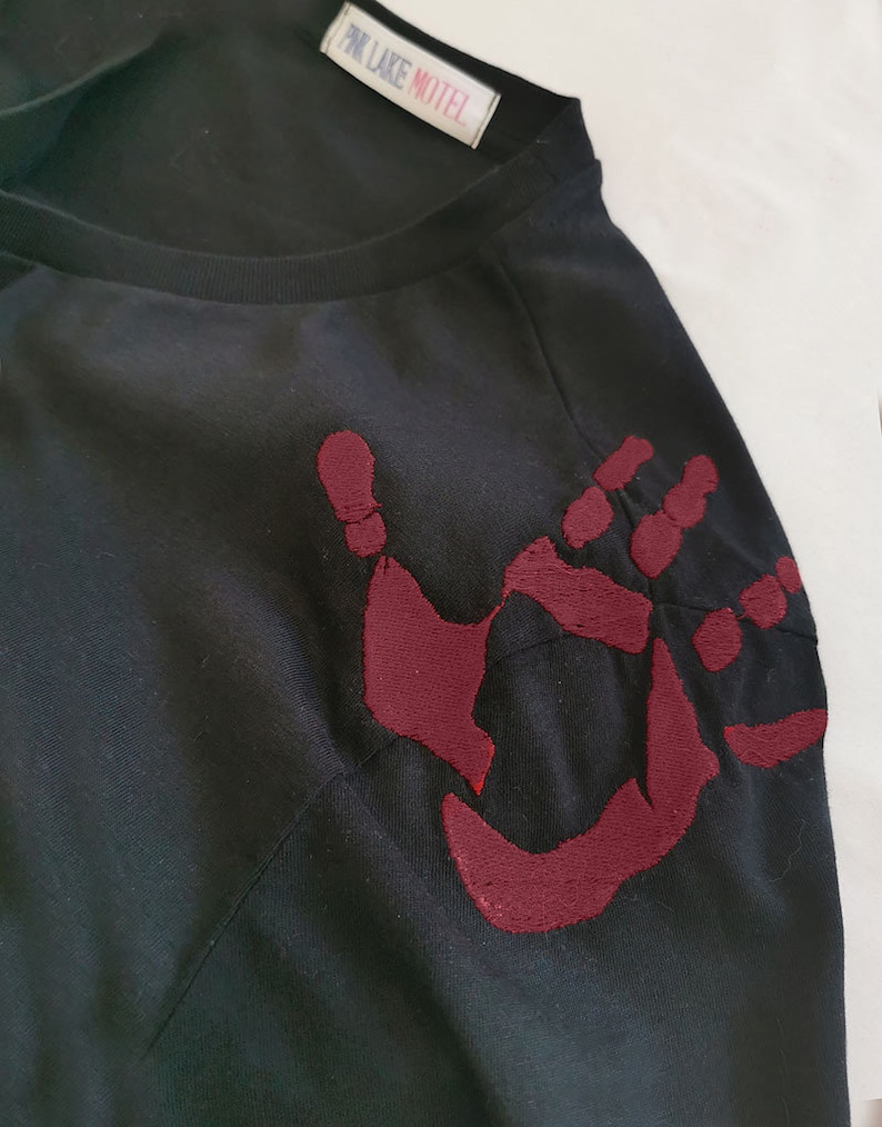 Castiel's handprint - Dean Supernatural - embroidered crewneck ...