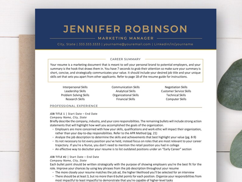 ATS Friendly Resume Template Google Docs, Modern Resume 2023, Resume ...