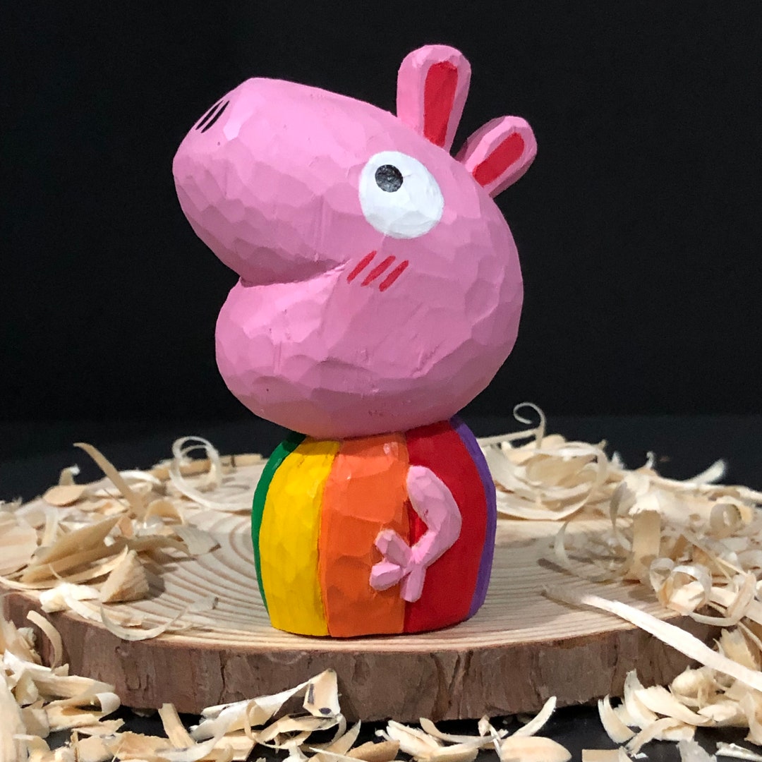 Wooden Piggy / Handmade Gift / Home Decoration / Art Toy / Birthday ...