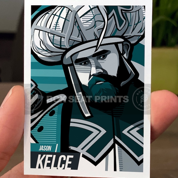 Jason Kelce Football Card - Etsy